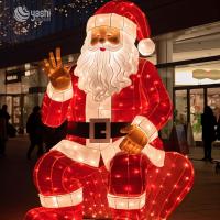 China Santa Claus Lighting Large Christmas Lanterns Customizable 180CM for sale