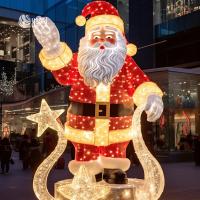 China Santa Claus Lighting Large Christmas Lanterns Customizable 180CM for sale