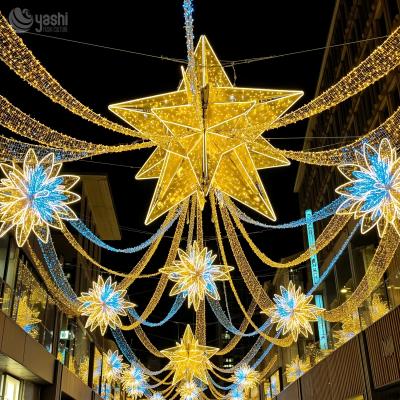 China Outdoor Star Shaped Holiday Lights Decoration Custom for Hotel Lobby for sale