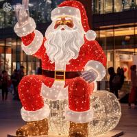China Santa Claus Lighting Large Christmas Lanterns Customizable 180CM for sale