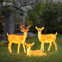 China LED Giant Outdoor Christmas Reindeer Lantern for Hotel Decor for sale