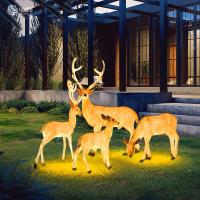 China LED Giant Outdoor Christmas Reindeer Lantern for Hotel Decor for sale