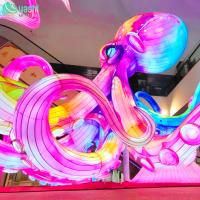 China Custom Octopus Lantern 240-400CM with LED Lighting for Theme Parks and Commercial Decor for sale