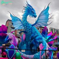 China Vivid Dragon Sculpture Lantern with LED Lighting - 240CM to 400CM Custom Sizes for Outdoor Decor for sale