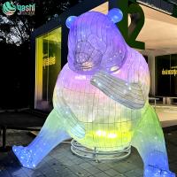 China Custom LED Bear Sculpture Lantern 200-220CM for Zoo & Garden Decor with 110/220V Power for sale