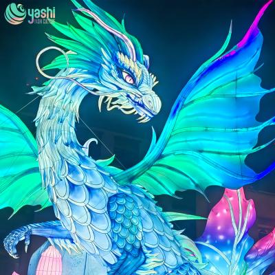 China Vivid Dragon Sculpture Lantern with LED Lighting - 240CM to 400CM Custom Sizes for Outdoor Decor for sale