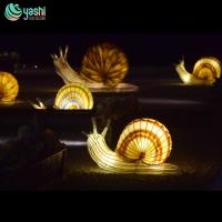 China Hot Selling Snail Painted Animal Outside Lantern Colored Silk Iron Wire for Shopping Mall for sale