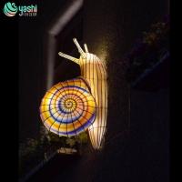China Hot Selling Snail Painted Animal Outside Lantern Colored Silk Iron Wire for Shopping Mall for sale