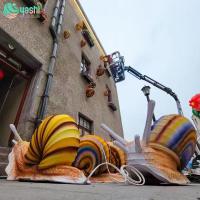 China Hot Selling Snail Painted Animal Outside Lantern Colored Silk Iron Wire for Shopping Mall for sale