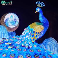China Exquisite wire and silk peacock lanterns as festival supplies for multiple scenarios for sale