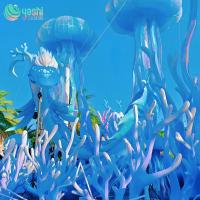 China Iron  silk and cloth luminous jellyfish-shaped lanterns for holiday parties for sale