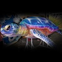 China Sea Turtle Lantern Set 180CM x 180CM with LED Lighting for Zoo and Theme Park Decorations for sale