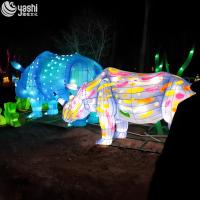 China Factory Wholesale - Handmade Rhino Model Lanterns for Zoo Decorations for sale