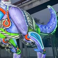 China Vivid Dinosaur Model Lantern - LED Outdoor Lighting Fixture for sale
