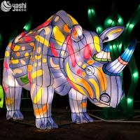 China Factory Wholesale - Handmade Rhino Model Lanterns for Zoo Decorations for sale
