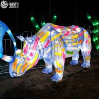 China Factory Wholesale - Handmade Rhino Model Lanterns for Zoo Decorations for sale
