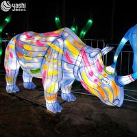 China Factory Wholesale - Handmade Rhino Model Lanterns for Zoo Decorations for sale