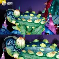 China Custom Ankylosaurus Dinosaur Zigong Lantern, Giant LED Dinosaur Light Sculpture for Dino‑Theme Park & Night Festival for sale