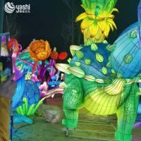China Custom Ankylosaurus Dinosaur Zigong Lantern, Giant LED Dinosaur Light Sculpture for Dino‑Theme Park & Night Festival for sale