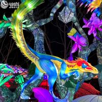 China Lifelike Dinosaur Sculptures with LED Outdoor Lighting - Perfect for Theme Parks and Outdoor Decor for sale