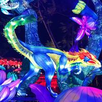 China Lifelike Dinosaur Sculptures with LED Outdoor Lighting - Perfect for Theme Parks and Outdoor Decor for sale