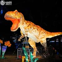China Lifelike Tyrannosaurus Rex Model with Waterproof Outdoor LED Lantern for sale