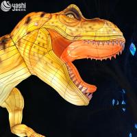 China Lifelike Tyrannosaurus Rex Model with Waterproof Outdoor LED Lantern for sale