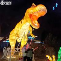 China Lifelike Tyrannosaurus Rex Model with Waterproof Outdoor LED Lantern for sale