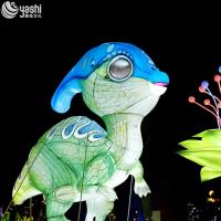 China Wholesale Zigong Lantern Factory Dinosaur Sculpture Lanterns LED Outdoor Lighting for sale
