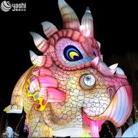 China Realistic Triceratops Baby Sculpture Lighting for Outdoor and Park Decoration for sale