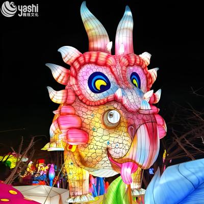 China Realistic Triceratops Baby Sculpture Lighting for Outdoor and Park Decoration for sale