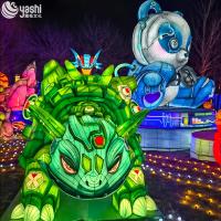 China Realistic Mechanical Dragon Lantern for Outdoor Decoration - Dinosaur Park Decor for sale