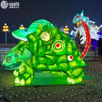 China Realistic Mechanical Dragon Lantern for Outdoor Decoration - Dinosaur Park Decor for sale