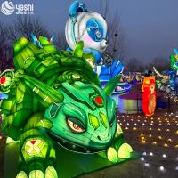 China Realistic Mechanical Dragon Lantern for Outdoor Decoration - Dinosaur Park Decor for sale
