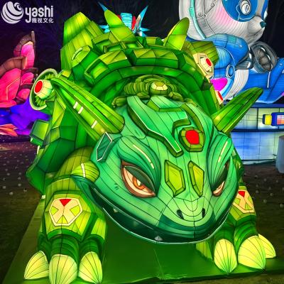 China Realistic Mechanical Dragon Lantern for Outdoor Decoration - Dinosaur Park Decor for sale
