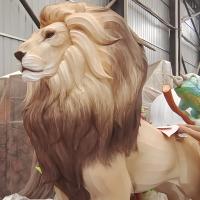 China 150cm Custom Wildlife LED Lantern Set - Lion, Flamingo, Zebra & Chameleon Sculptures for Zoo & Theme Park Decor for sale
