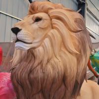 China 150cm Custom Wildlife LED Lantern Set - Lion, Flamingo, Zebra & Chameleon Sculptures for Zoo & Theme Park Decor for sale