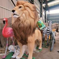 China 150cm Custom Wildlife LED Lantern Set - Lion, Flamingo, Zebra & Chameleon Sculptures for Zoo & Theme Park Decor for sale