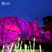 China Rhino Sculpture Outdoor Ramadan Decor Lantern for New Year for sale