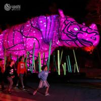 China Rhino Sculpture Outdoor Ramadan Decor Lantern for New Year for sale