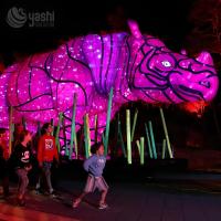China Rhino Sculpture Outdoor Ramadan Decor Lantern for New Year for sale