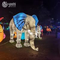 China Glowing Elephant Sculpture Outdoor LED Lantern 160CM For Amusement Parks for sale