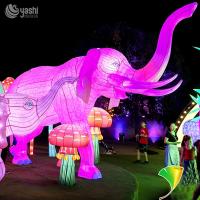 China Glowing Elephant Sculpture Outdoor LED Lantern 160CM For Amusement Parks for sale