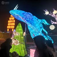 China Realistic Whale Lantern for Theme Park Light Exhibitions for sale