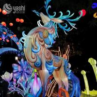 China Outdoor Christmas Reindeer Lantern 160cm Rust-Proof LED Holiday Decoration with 110/220V Power for sale
