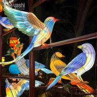China 200CM Flying Bird Animal Lanterns with LED Lighting for Outdoor Garden and Event Decoration for sale