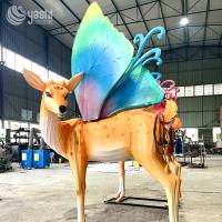 China 200CM 3D Christmas Reindeer Lantern with LED Lighting for Holiday and Festival Decorations for sale