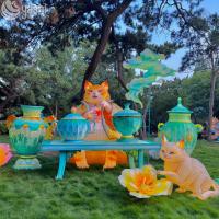 China Cat Chinese Festival Lantern Decoration for Theme Park Light Exhibition for sale