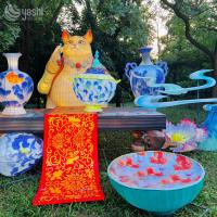 China Cat Chinese Festival Lantern Decoration for Theme Park Light Exhibition for sale