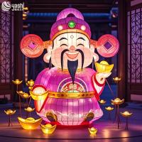 China Traditional God of Wealth Chinese Festival Lantern 220CM with LED Lighting for New Year Decoration for sale